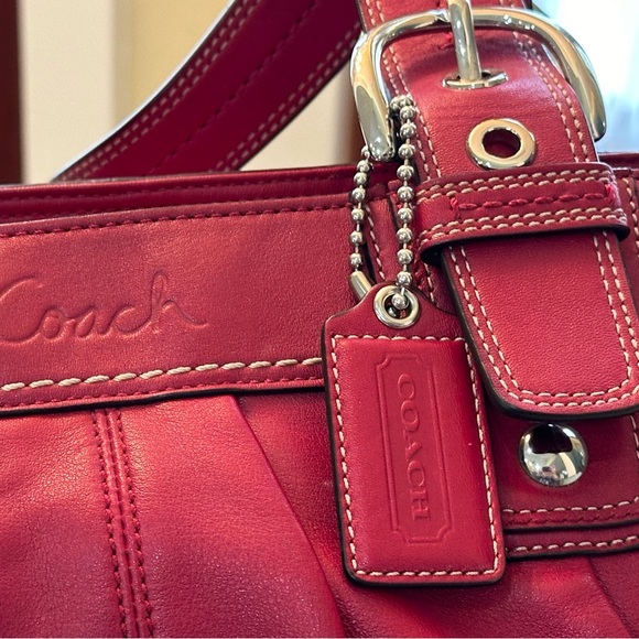 Coach | Bags | Coach Red Leather Womens Bag | Poshmark